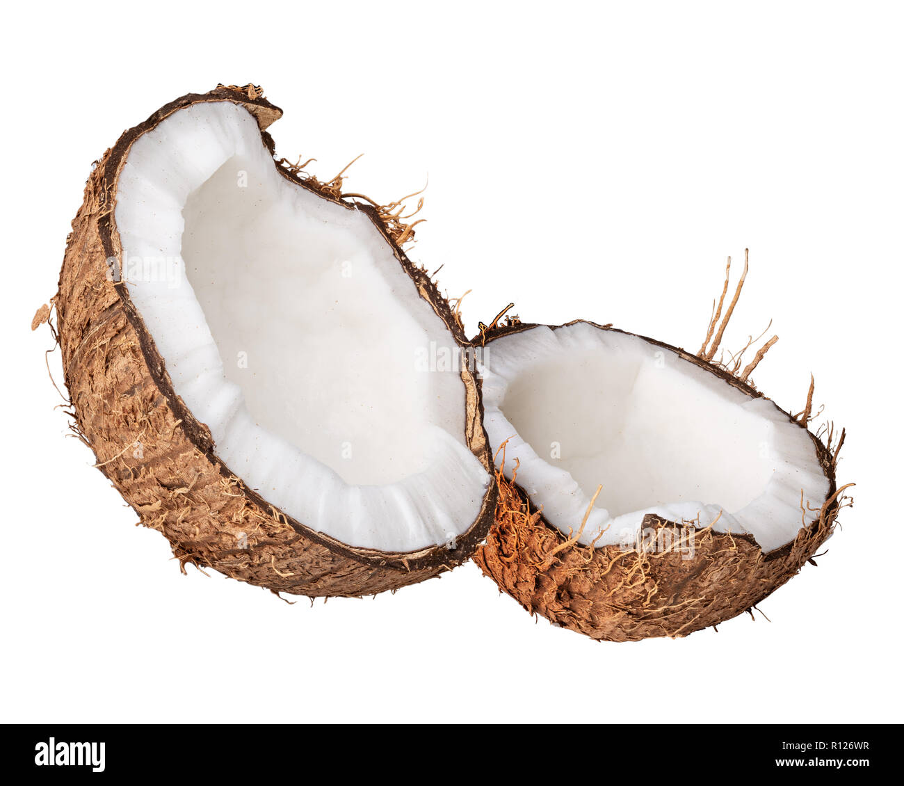 Group of coconuts isolated on white background Stock Photo - Alamy