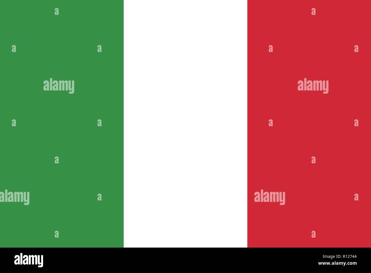 Flag of Italy in official rate and colors, vector Stock Vector Image ...