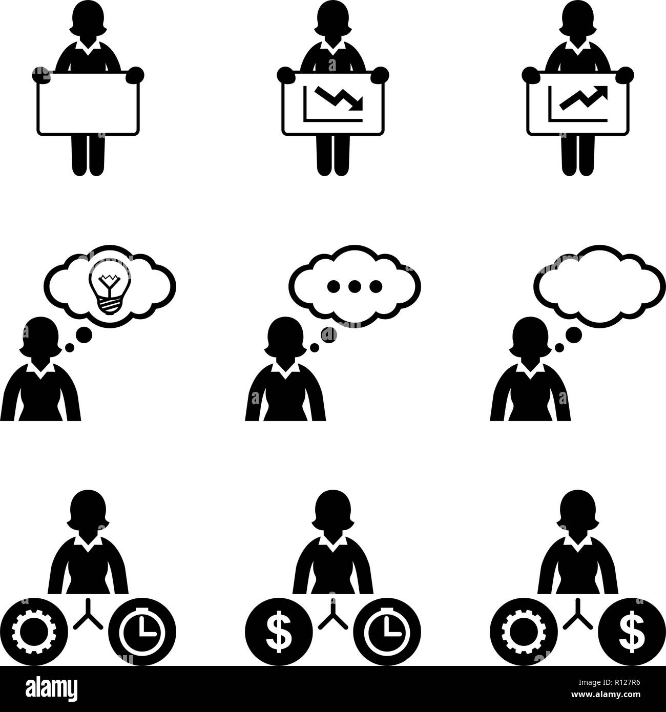 Business women work process Stock Vector Images - Alamy