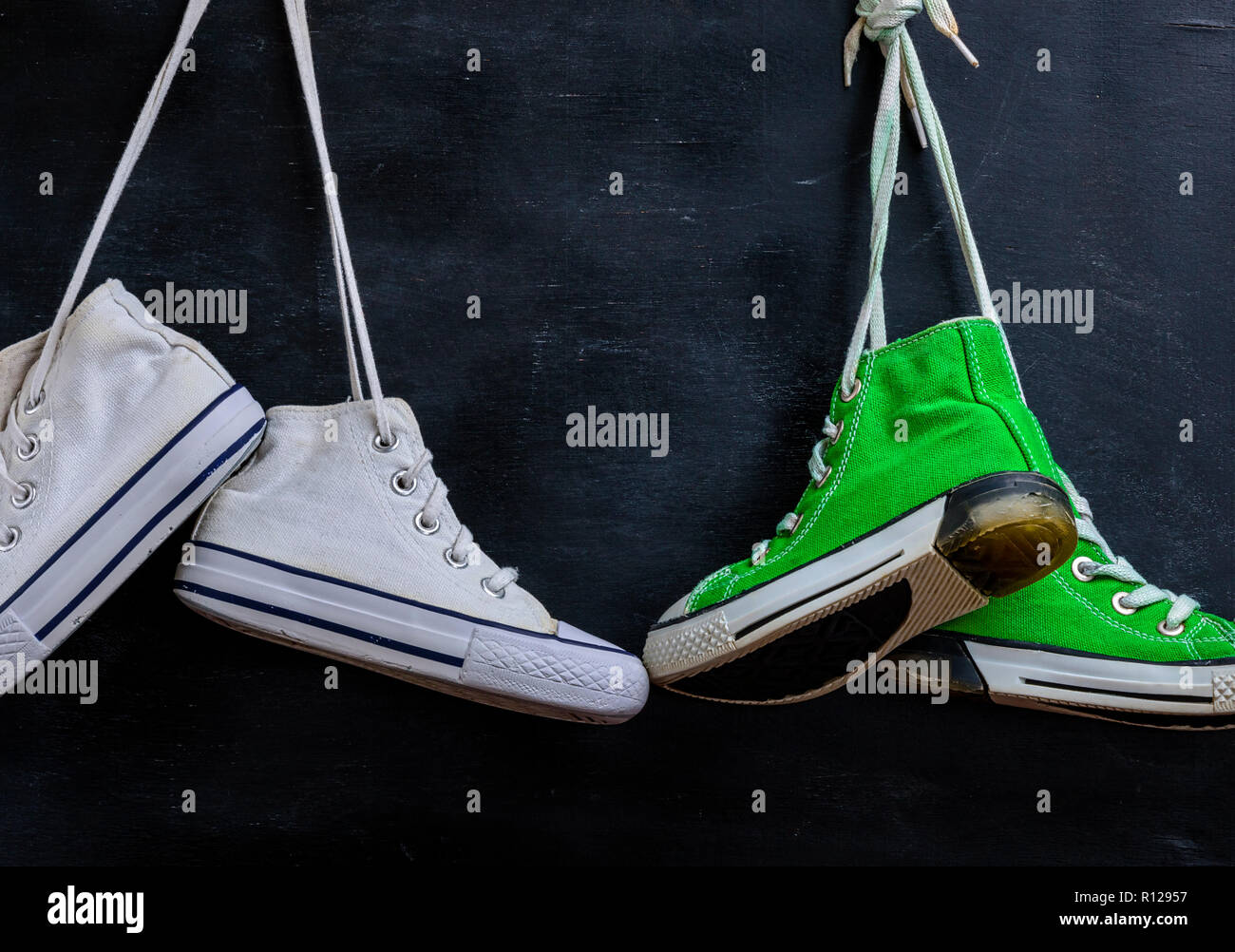 Hang up your running shoes hi-res stock photography and images - Alamy