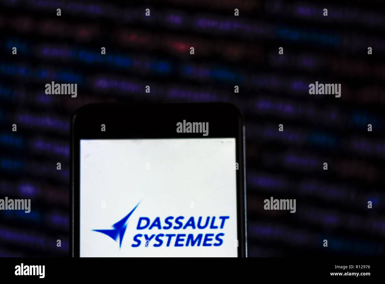 Dassault Systèmes Software company logo seen displayed on smart phone ...