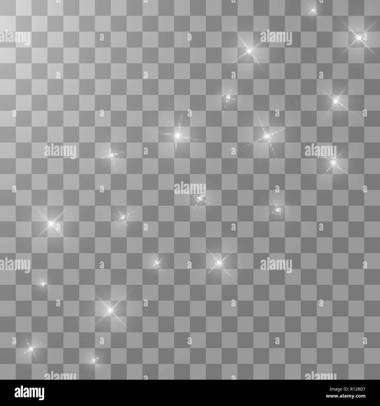 Glow light effect. Starburst with sparkles on transparent background. Vector illustration Stock ...