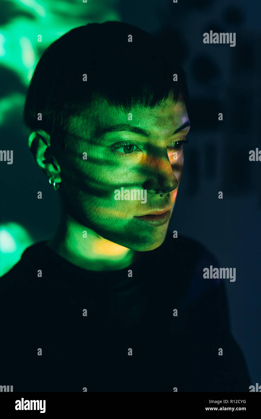 Woman reflected shadow hi-res stock photography and images - Alamy