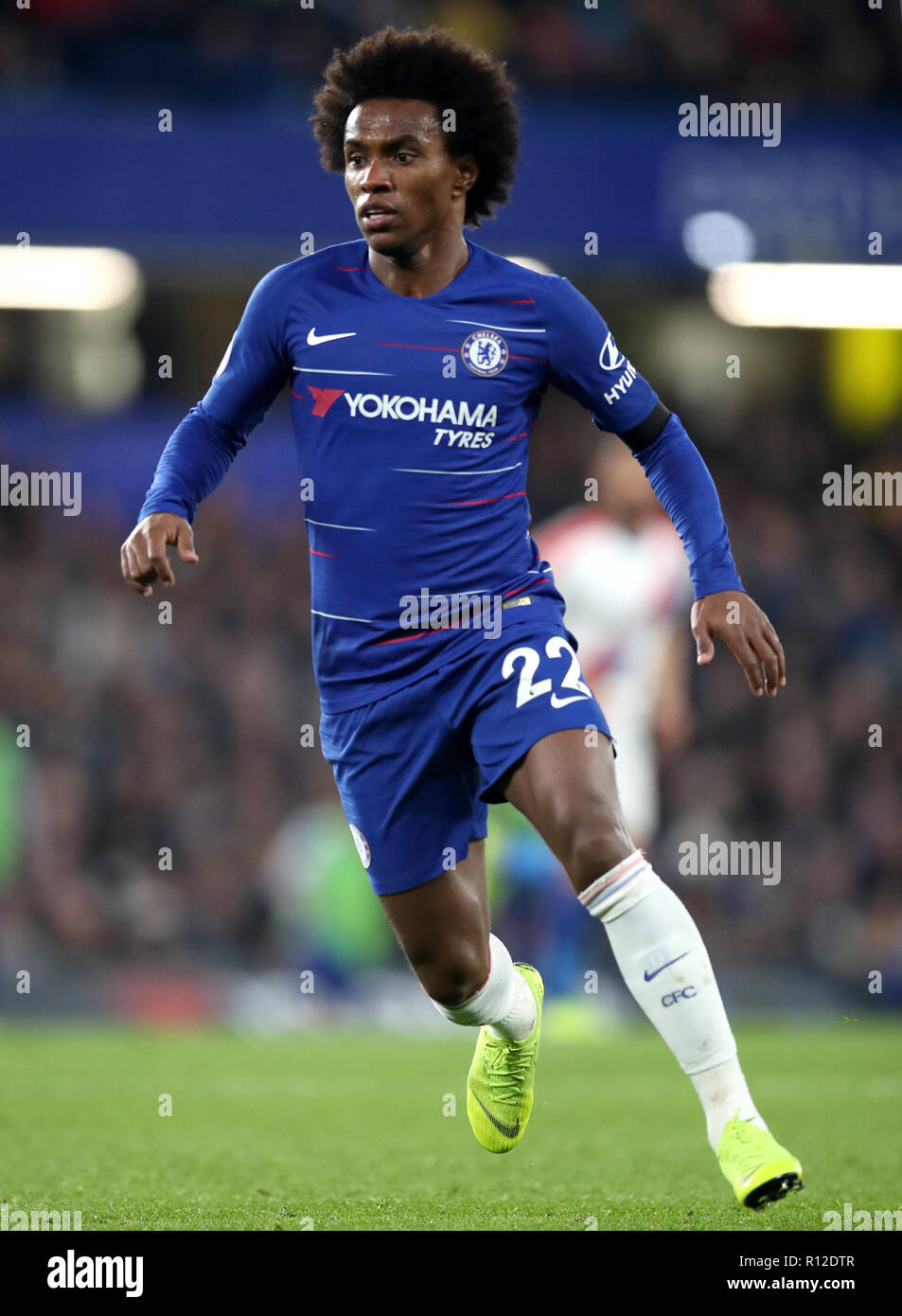 Chelsea's Willian during the Premier League match at Stamford Bridge ...