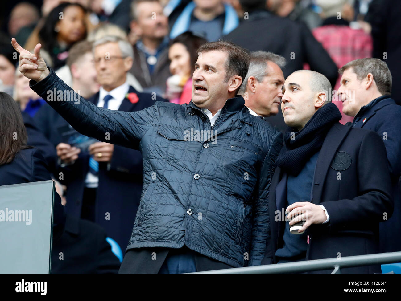 Manchester City's Chief Executive Officer, Ferran Soriano (left Stock ...