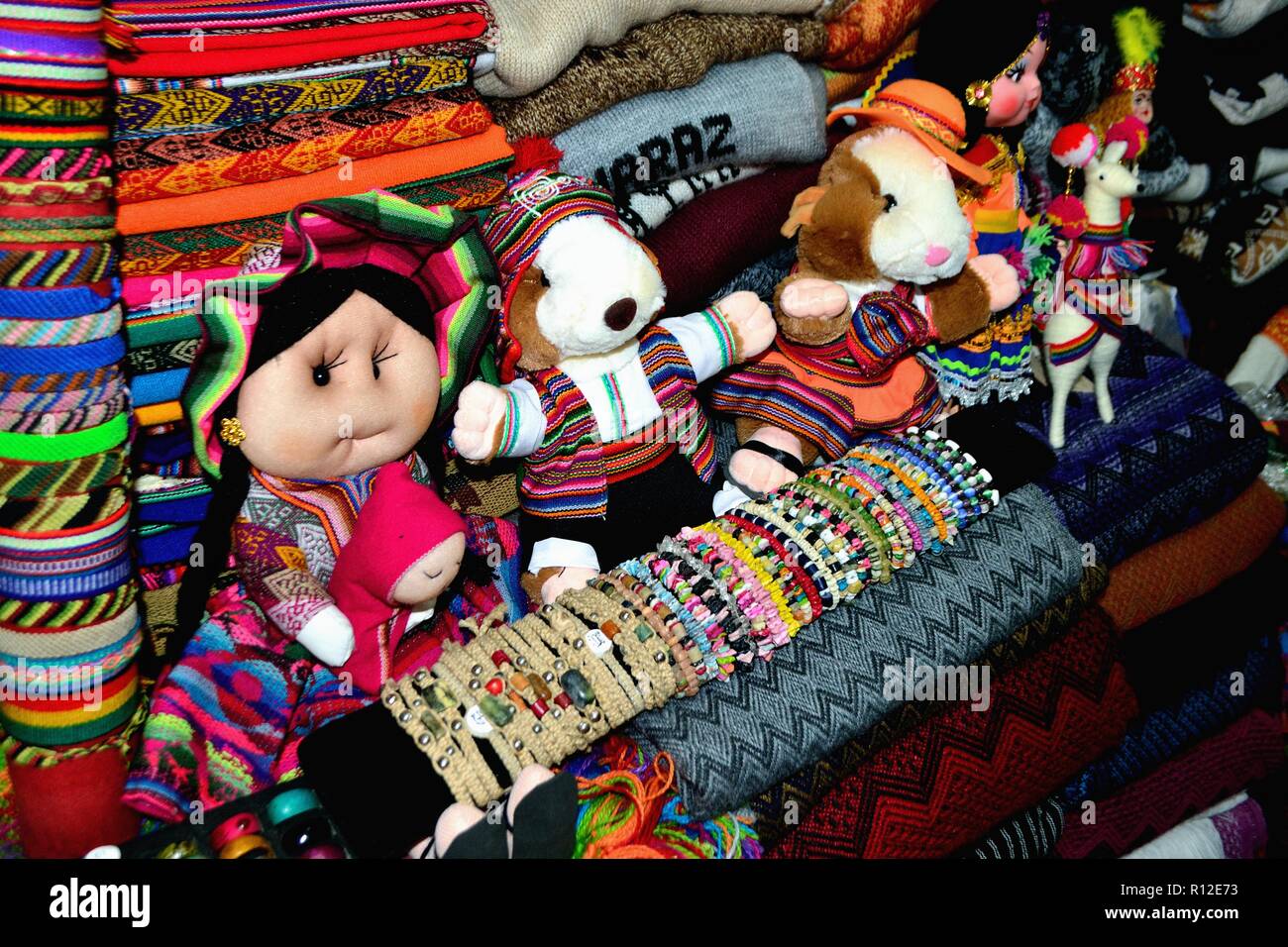 Guinea pig puppet- Market in HUARAZ. Department of Ancash.PERU Stock ...