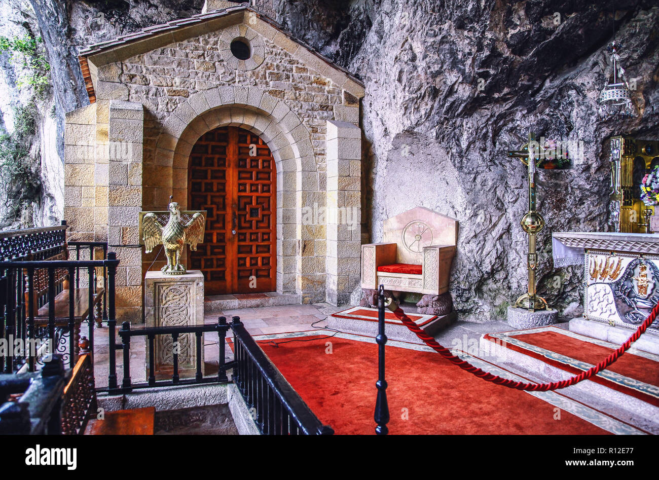 The holy cave of our lady of covadonga hi-res stock photography and ...