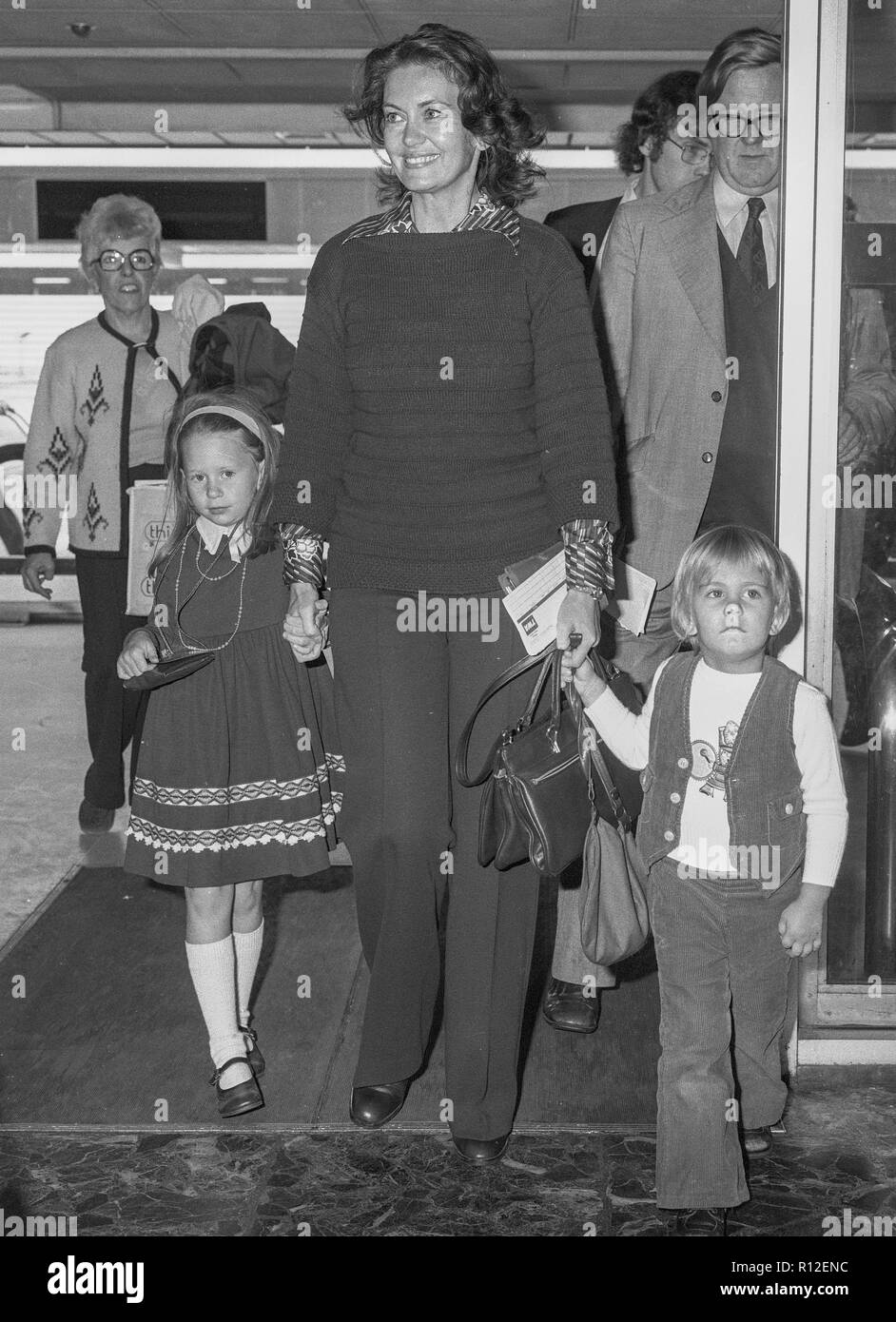 British Actress Janette Scott with children James and Daisy leaving ...