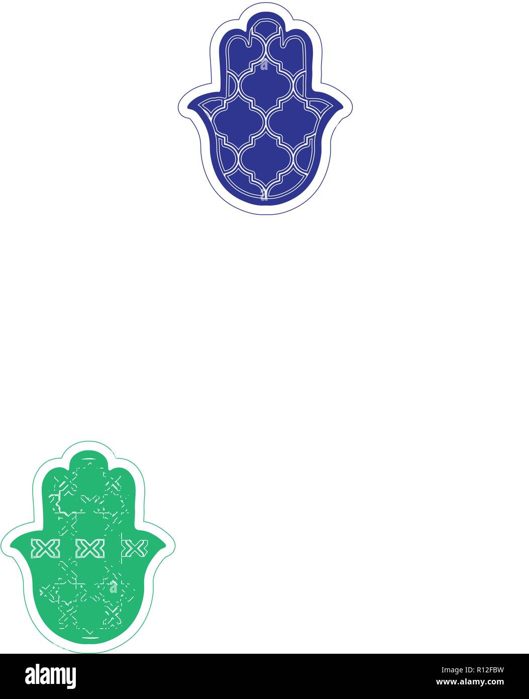 Seamless arabic khamsa hand of fatima illustration background pattern ...