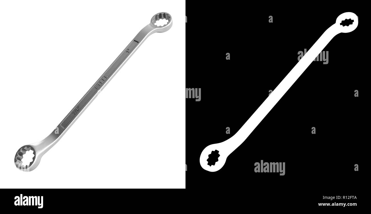 spanner 3d render with alpha Stock Photo - Alamy