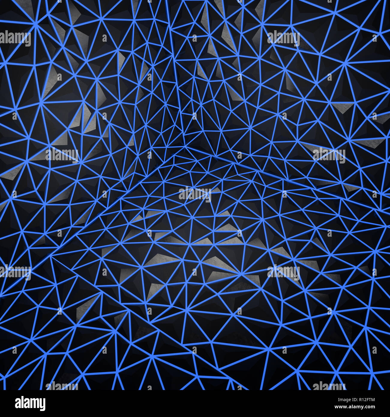 Abstract 3d rendering of darck blue surface Background with futuristic polygonal shape Stock ...