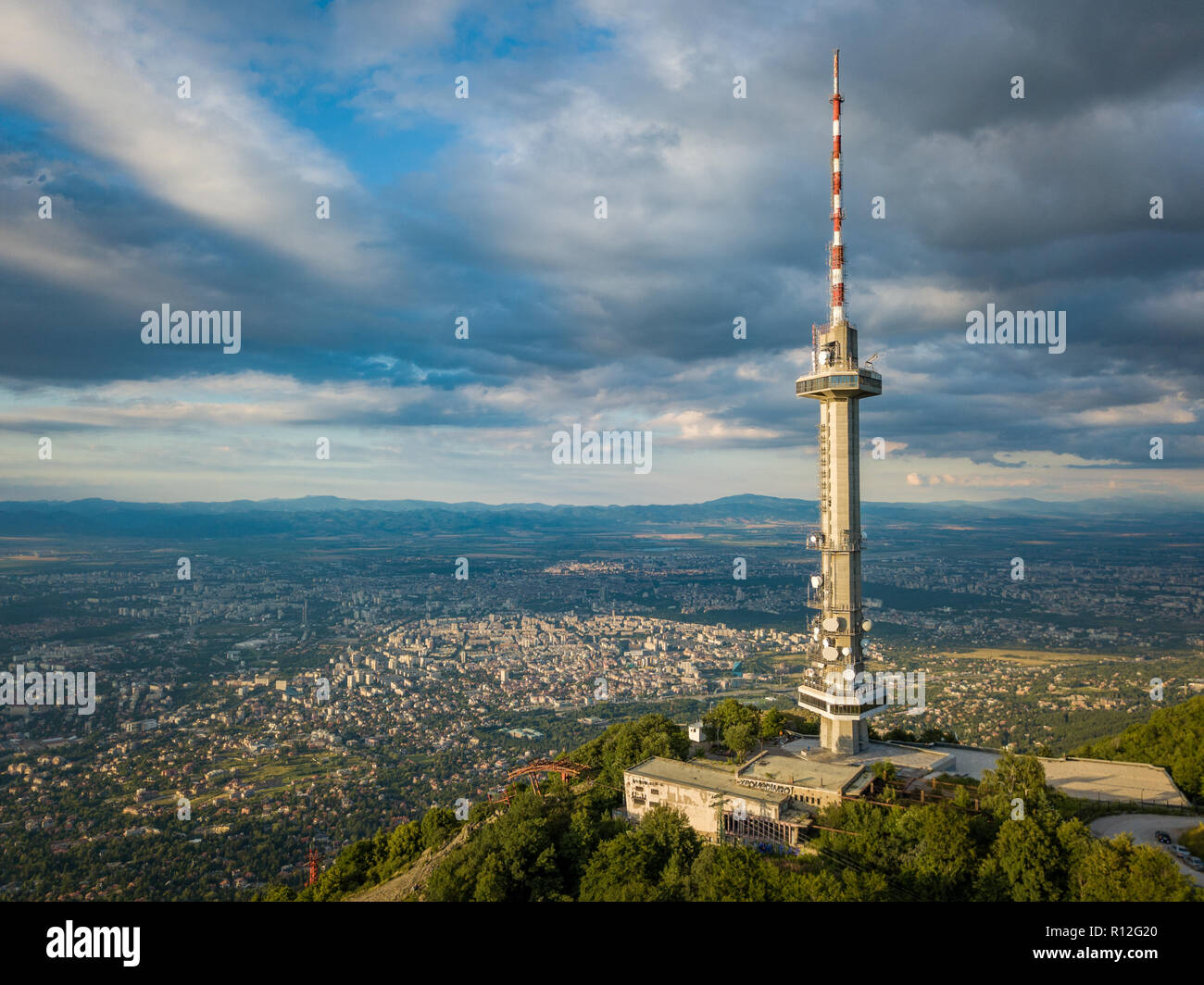 TV tower of Sofia, Bulgaria - on top of Vitosha Mountain - beautiful ...