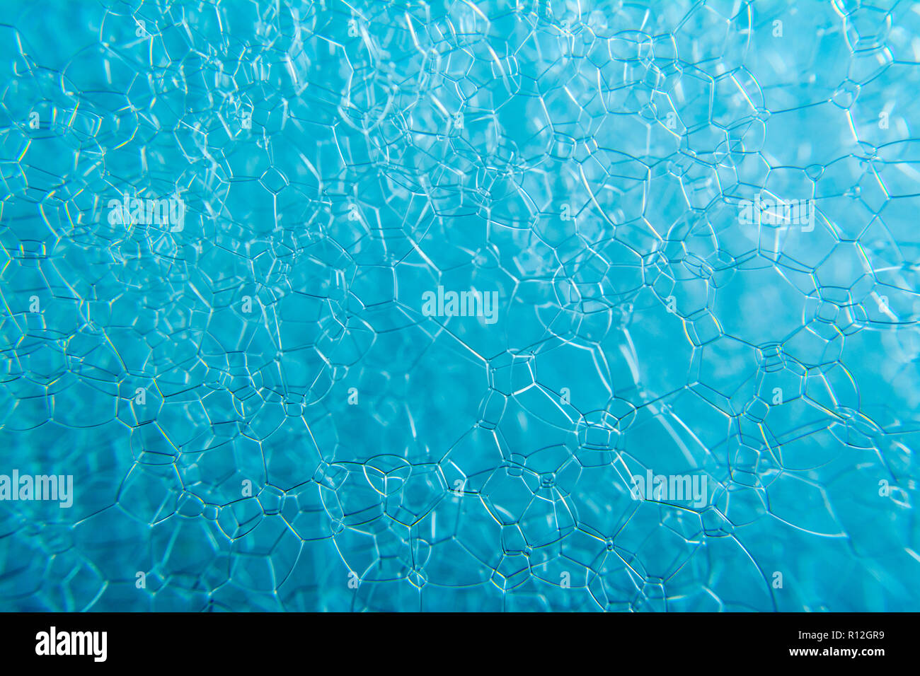 Foam texture with bubbles close-up macro background Stock Photo - Alamy