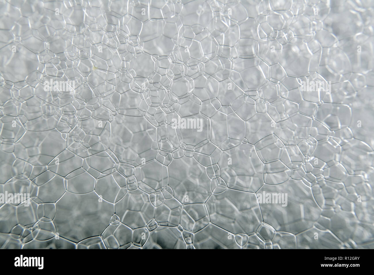 Foam texture with bubbles close-up macro background Stock Photo - Alamy
