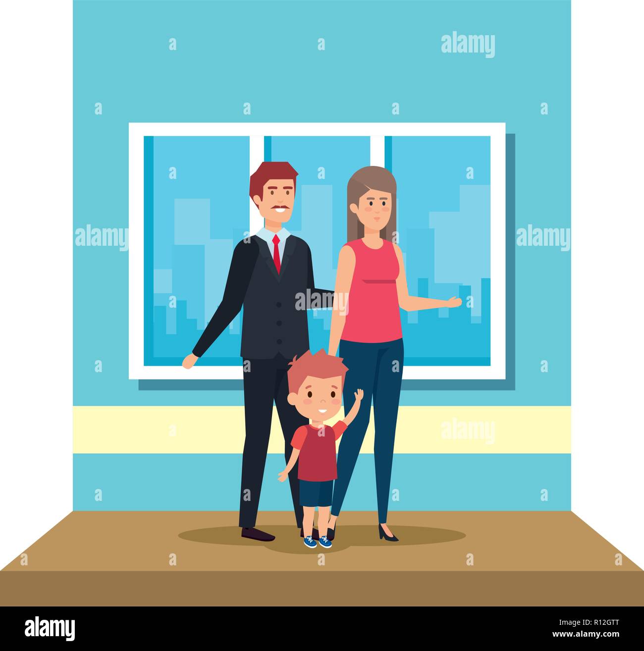 couple teachers with girl in the classroom Stock Vector Image & Art - Alamy