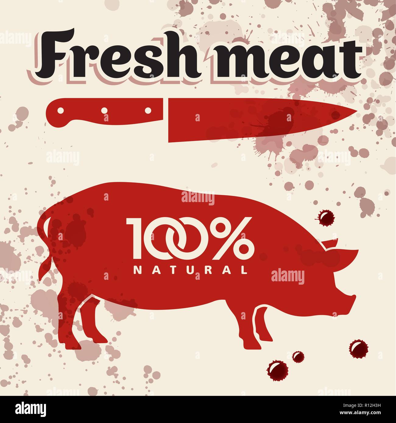 Fresh natural pork meat Stock Vector Images - Alamy