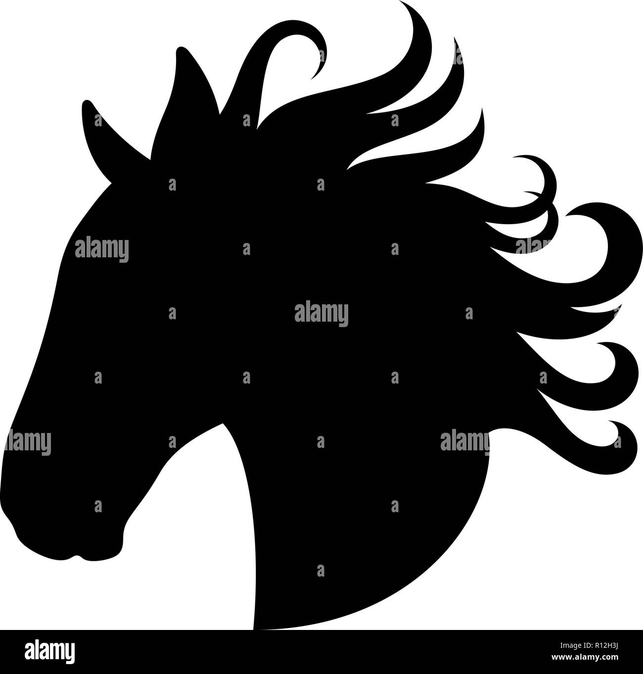 Horse head mane on Stock Vector Images - Alamy