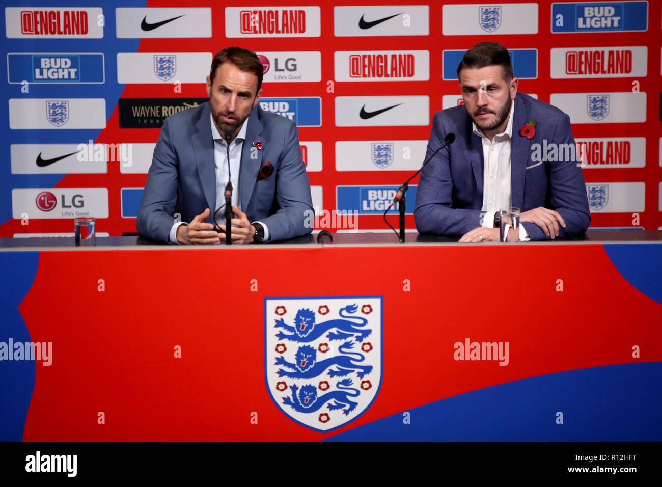 England Manager Gareth Southgate (left) and England's Senior ...