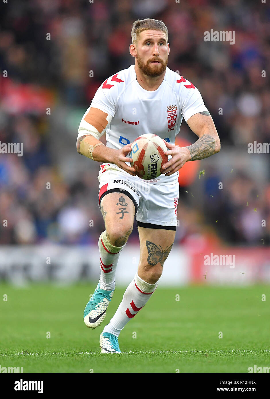 England's Sam Tomkins during the International match at Anfield ...