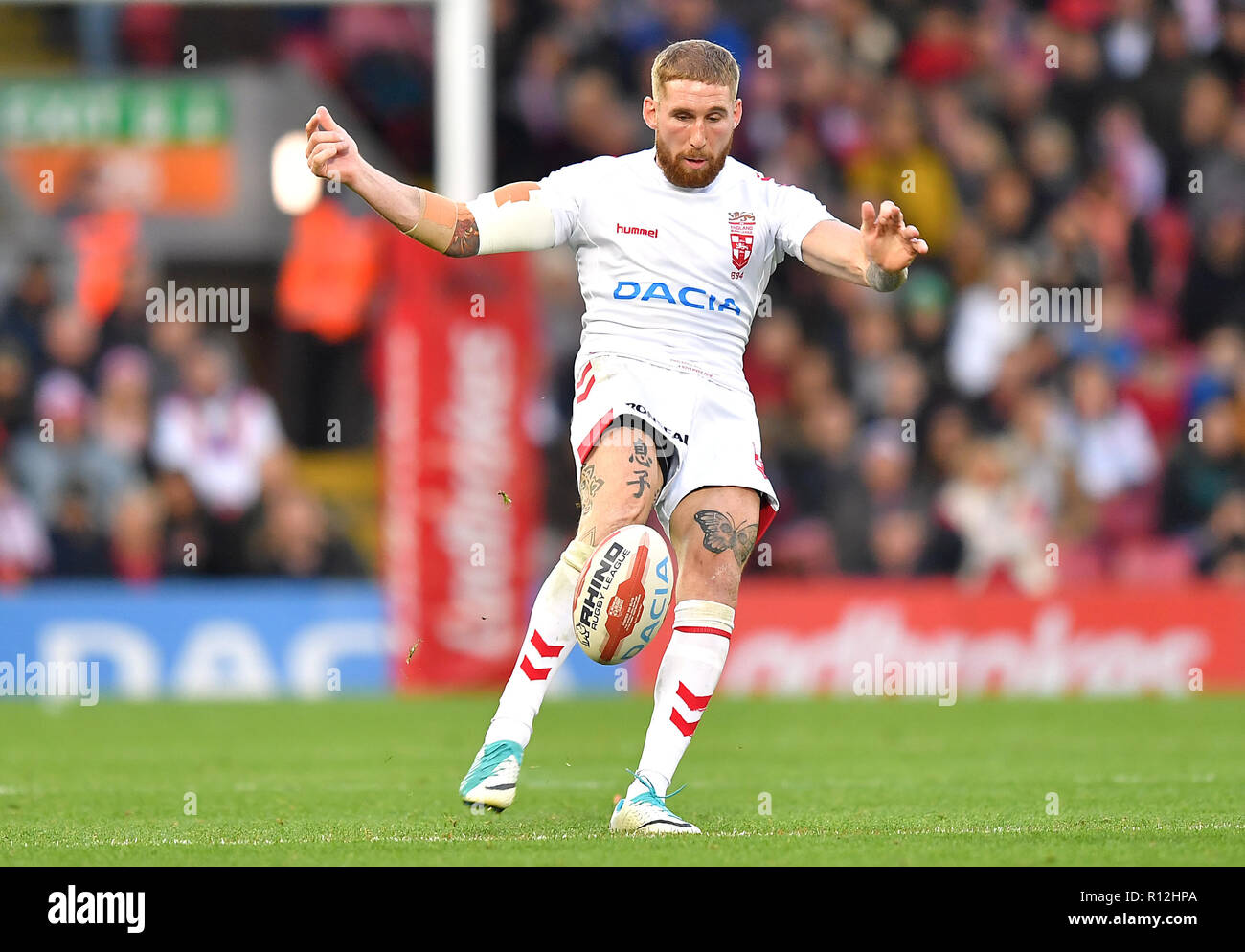England's Sam Tomkins during the International match at Anfield ...