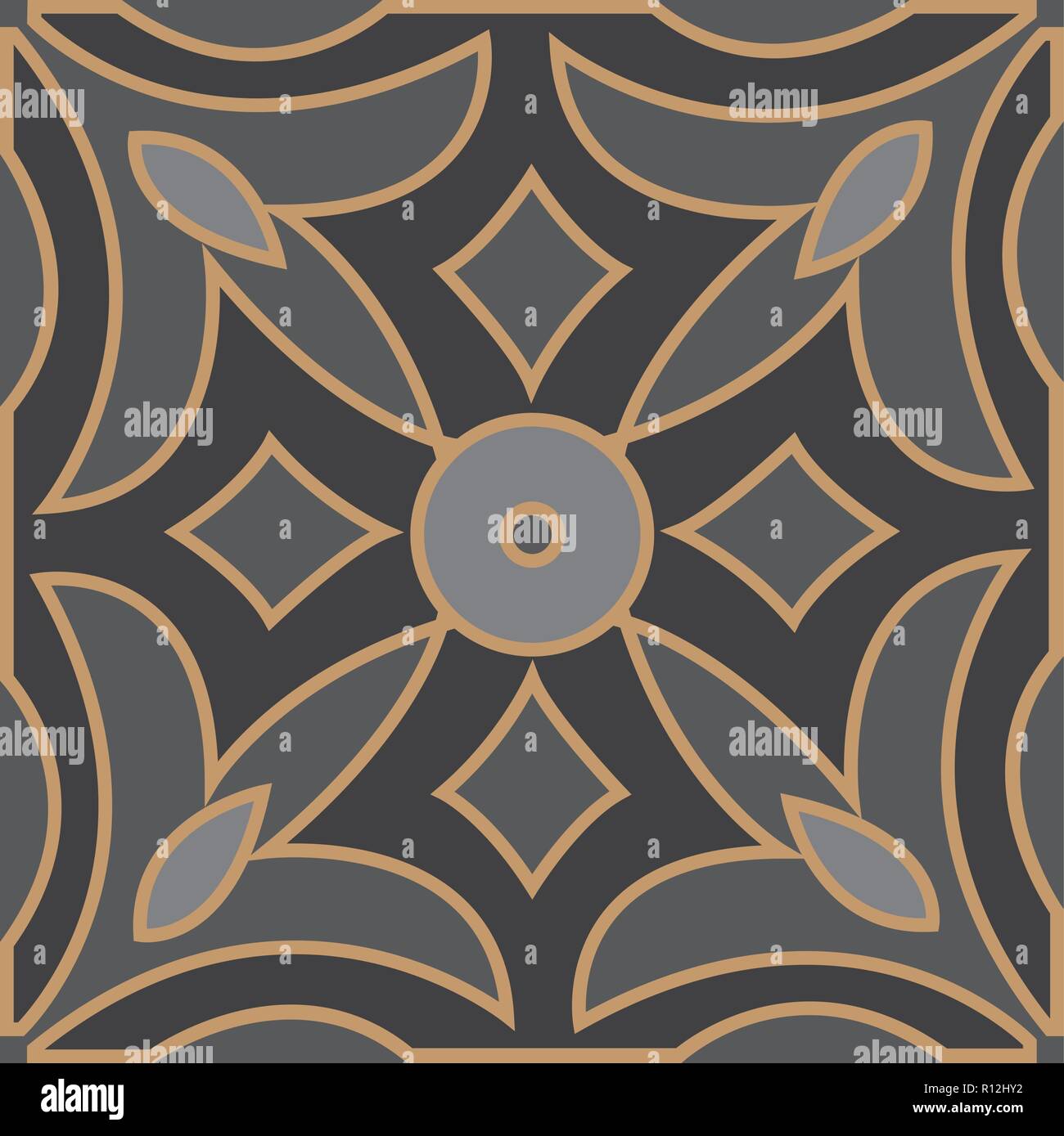 Mural decorative geometric seamless pattern Stock Vector Image & Art ...