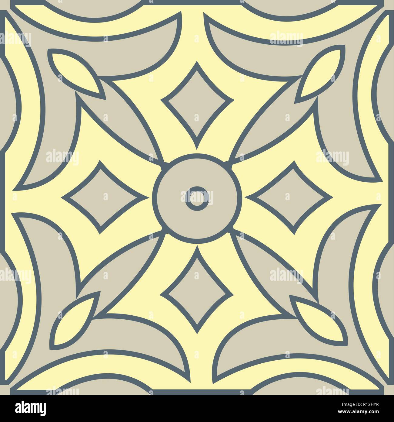 Mural decorative geometric seamless pattern Stock Vector Image & Art ...