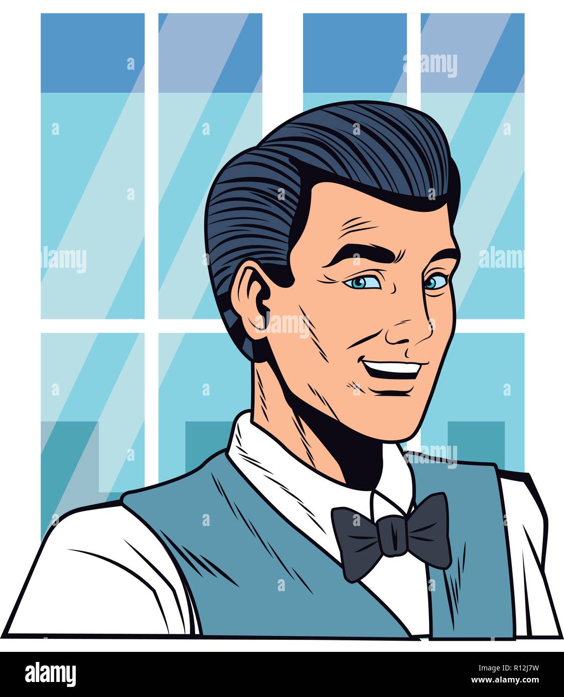 pop art man face Stock Vector Image & Art - Alamy