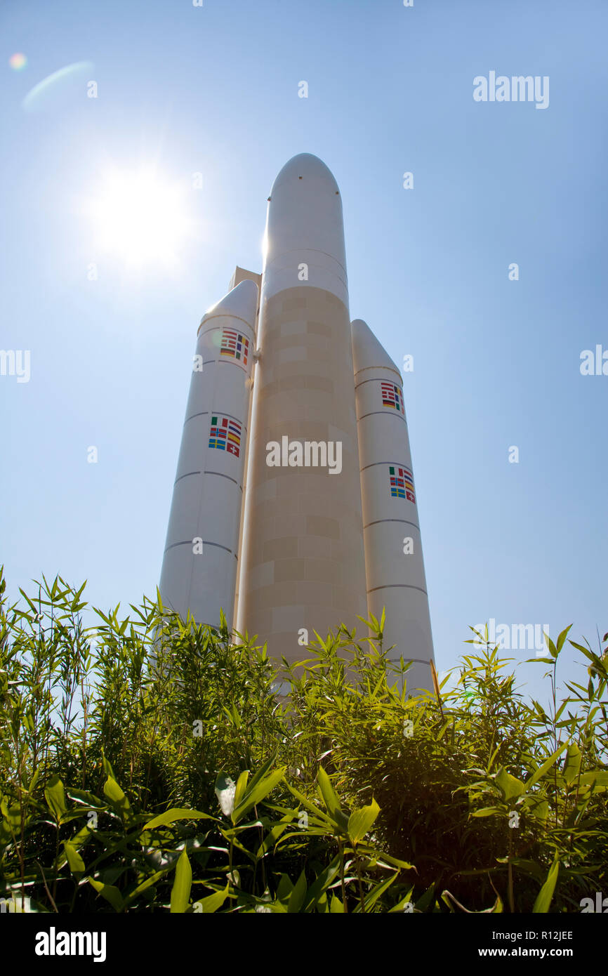 Model of the Ariane rocket Stock Photo - Alamy
