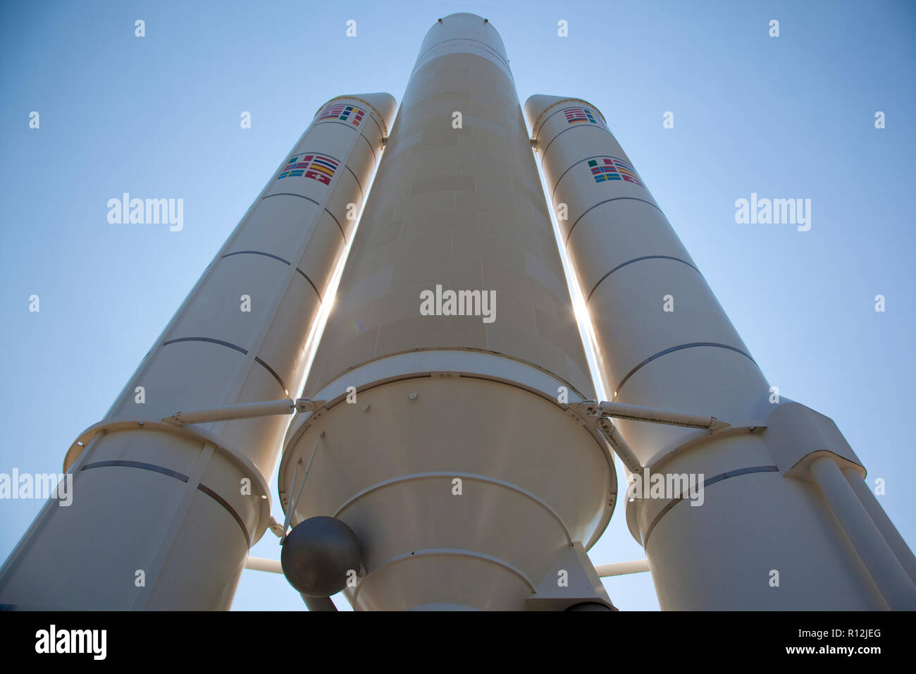 Model of the Ariane rocket Stock Photo - Alamy