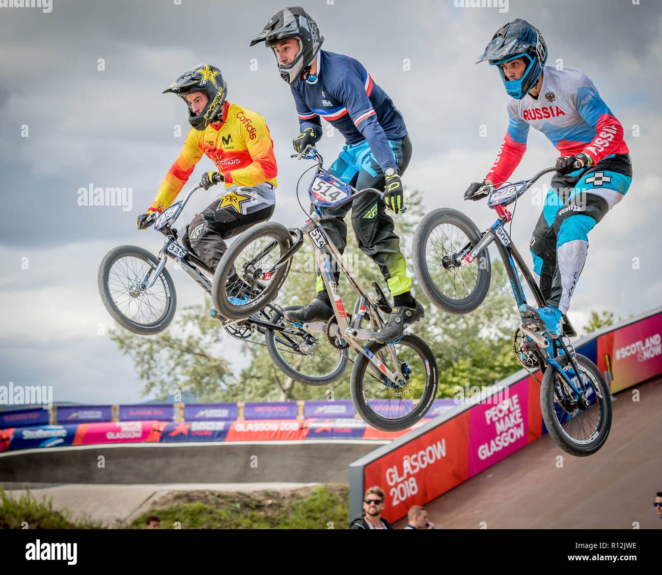 Elite Men. Glasgow2018 European Championships - BMX Racing Stock Photo ...