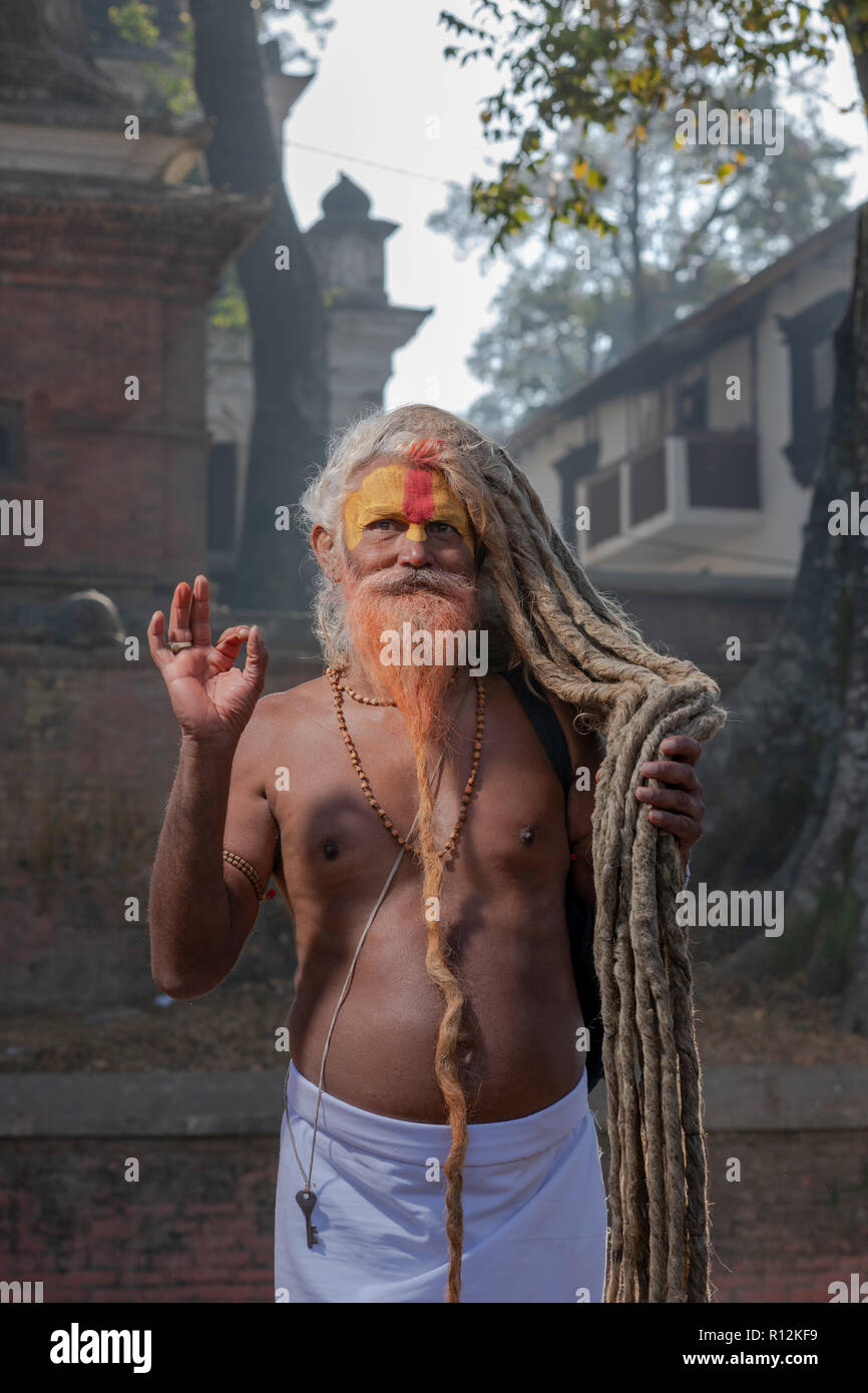 The Spiritual Men of Nepal Stock Photo - Alamy
