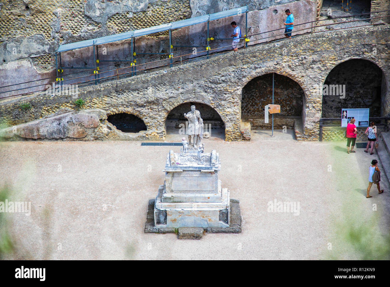 Statue of Marco Nonio Balbo, herculaneum, Campania, Naples, Italy Stock ...