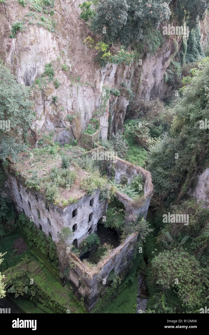 Valley of the mills (Valle dei Mulini), abandoned mills amidst ...