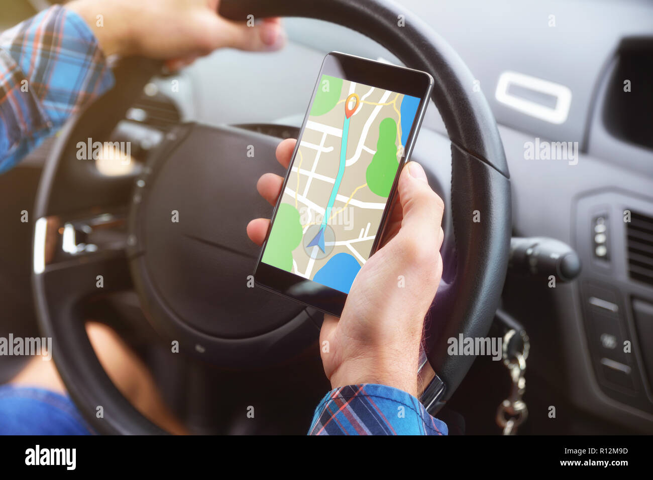 Using a road map hi-res stock photography and images - Alamy