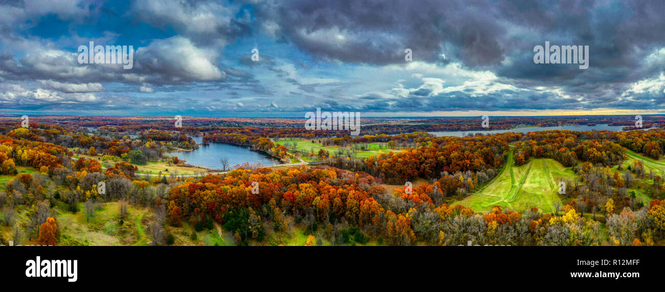 Kensington Metropark Aerial, Milford, Michigan, USA Stock Photo - Alamy