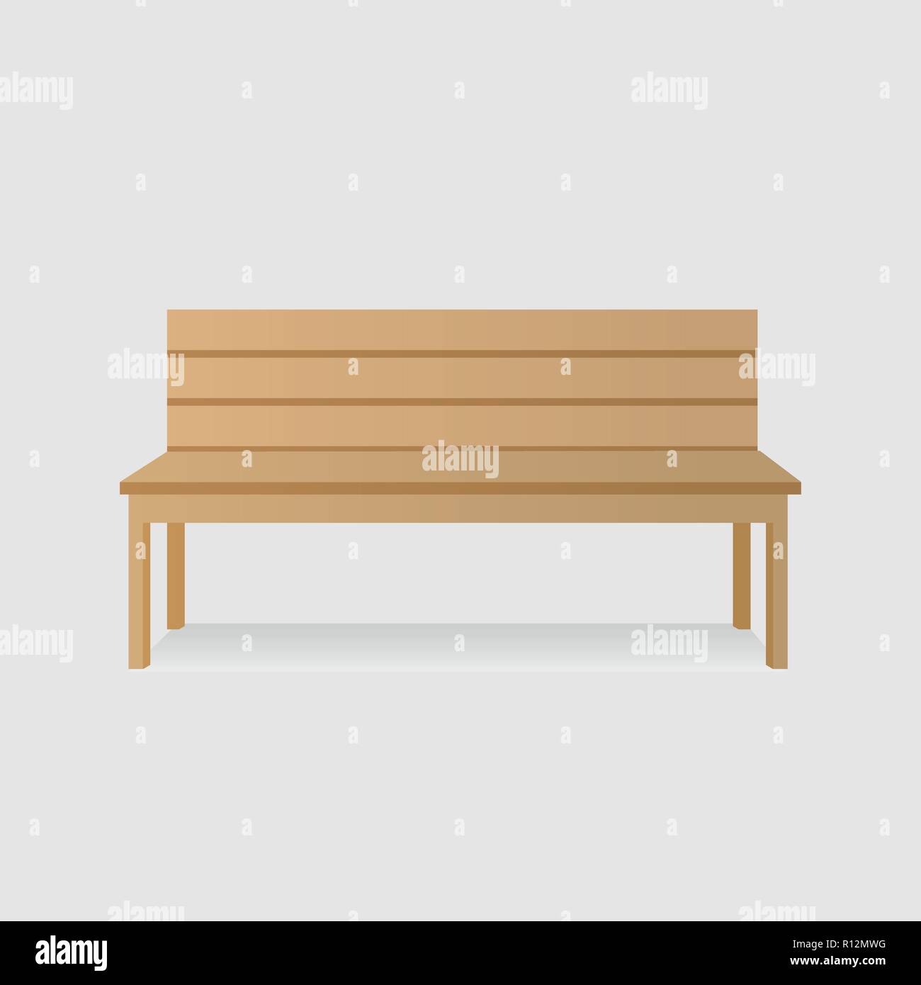 Illustration Cartoon Wooden Bench Seat High Resolution Stock ...