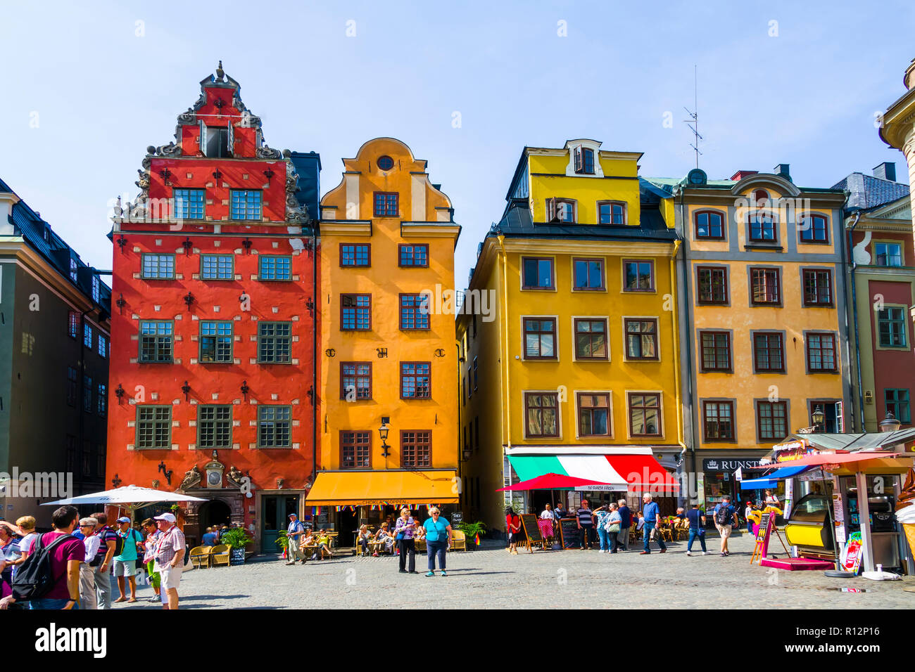Stortorget square Gamla Stan Old Town tourist destination in Stockholm ...
