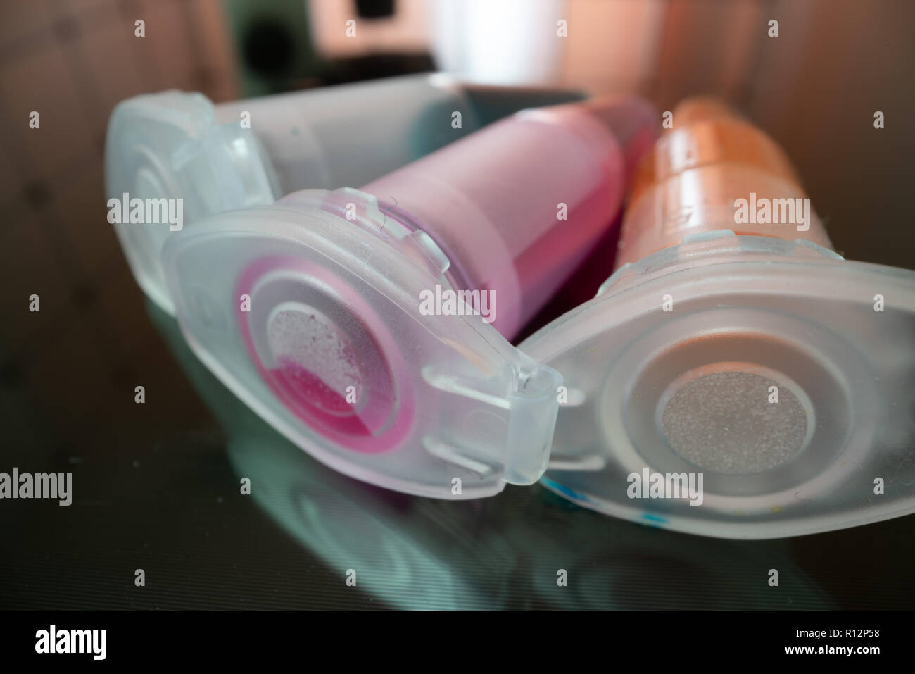 PCR microtubes in genetic lab Stock Photo - Alamy