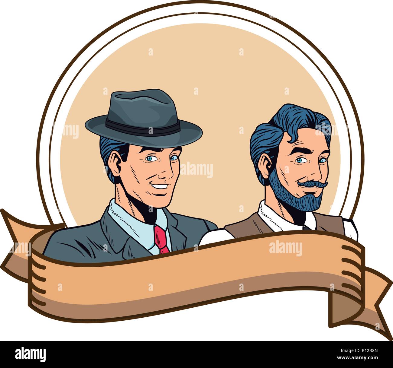 Men Suit 1950 Stock Vector Images - Alamy