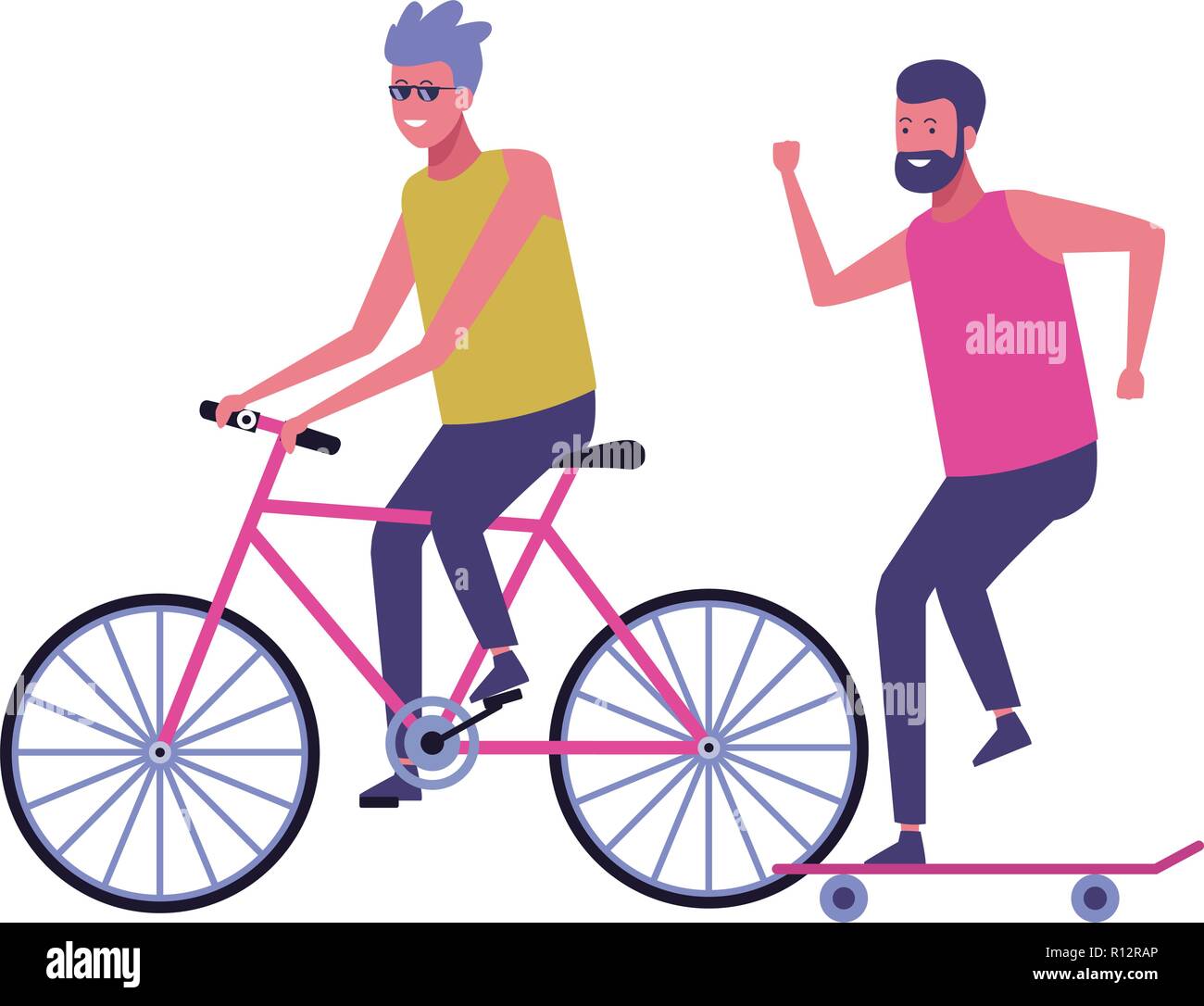 Friends having fun cartoons Stock Vector Image & Art - Alamy