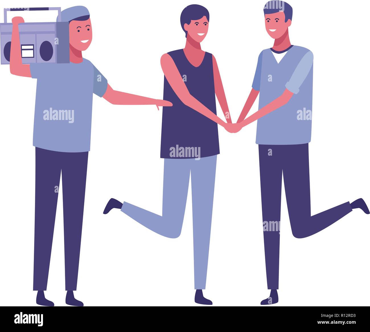 Friends having fun cartoons Stock Vector Image & Art - Alamy