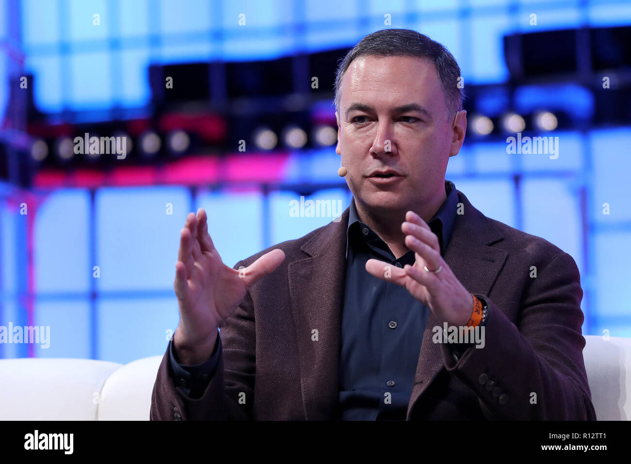 Lisbon, Portugal. 8th Nov, 2018. CBS Corporation ChIef Digital Officer Jim Lanzone speaks during ...