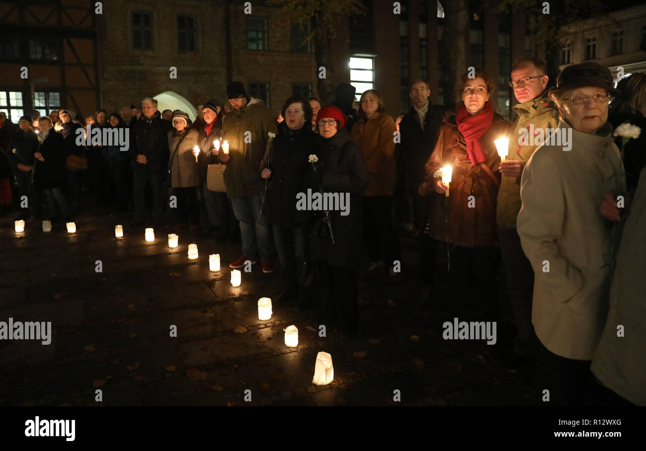 Schwerin, Germany. 08th Nov, 2018. The pogrom night of 1938 is ...