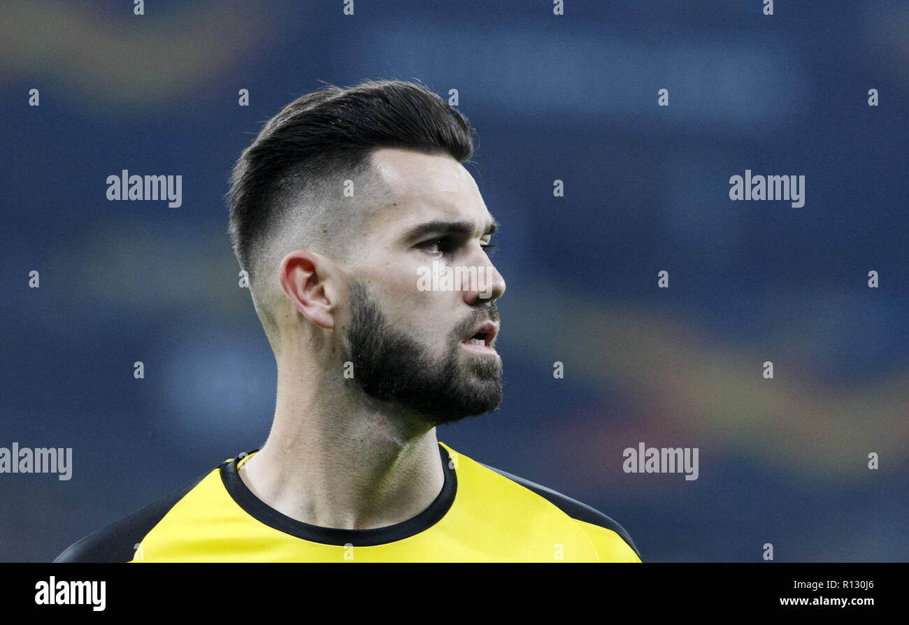 Kiev, Ukraine. 8th Nov, 2018. Czech goalkeeper TOMAS KOUBEK of Stade ...