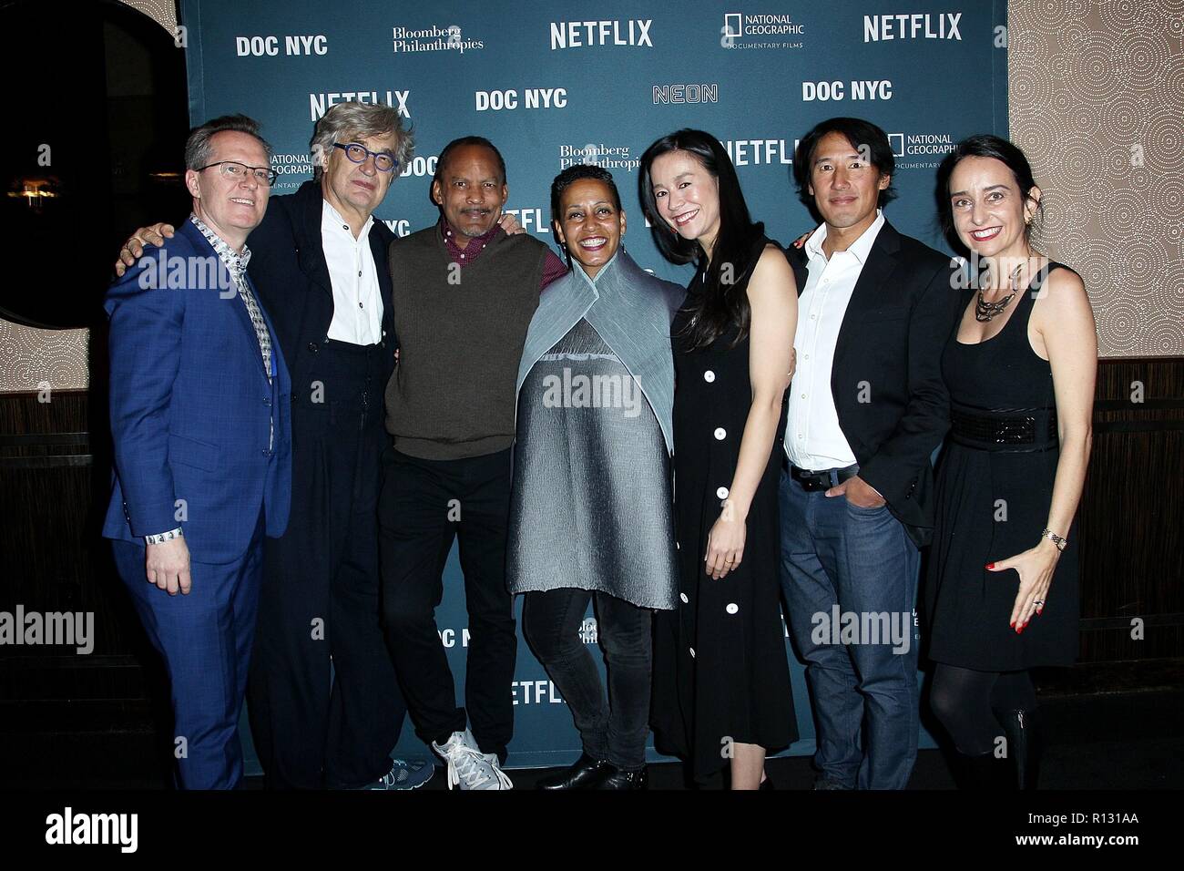 New York, NY, USA. 8th Nov, 2018. Thom Powers, Wim Winders, Sam Pollard ...