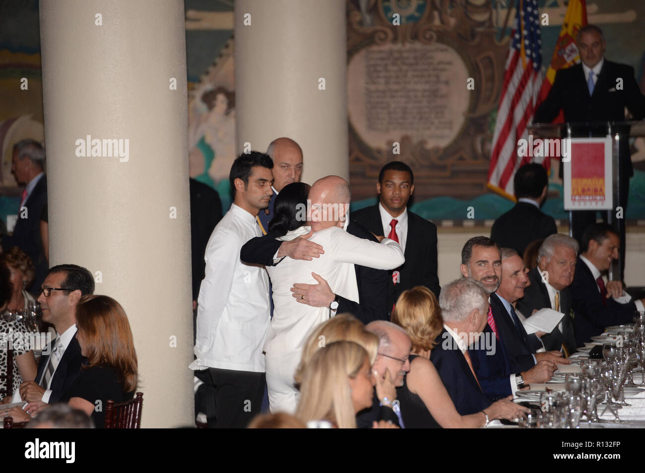 MIAMI, FL - NOVEMBER 18: Prince Felipe of Spain and Princess Letizia of ...