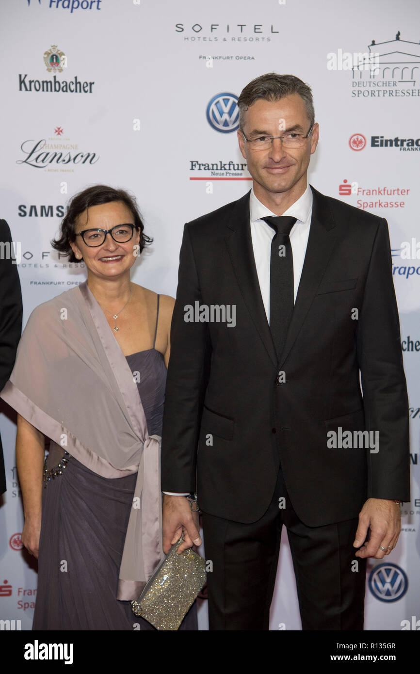 Alexander SCHUR, former football player Eintracht Frankfurt, with his ...