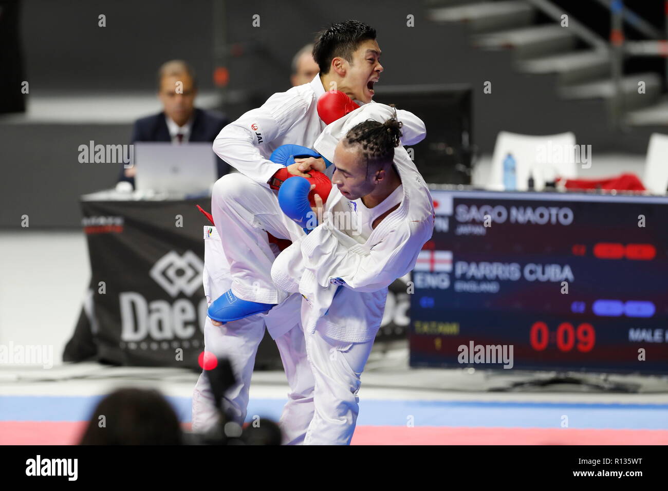 Madrid, Spain. 7th Nov, 2018. (L-R) Naoto Sago (JPN), Cuba Parris (ENG ...