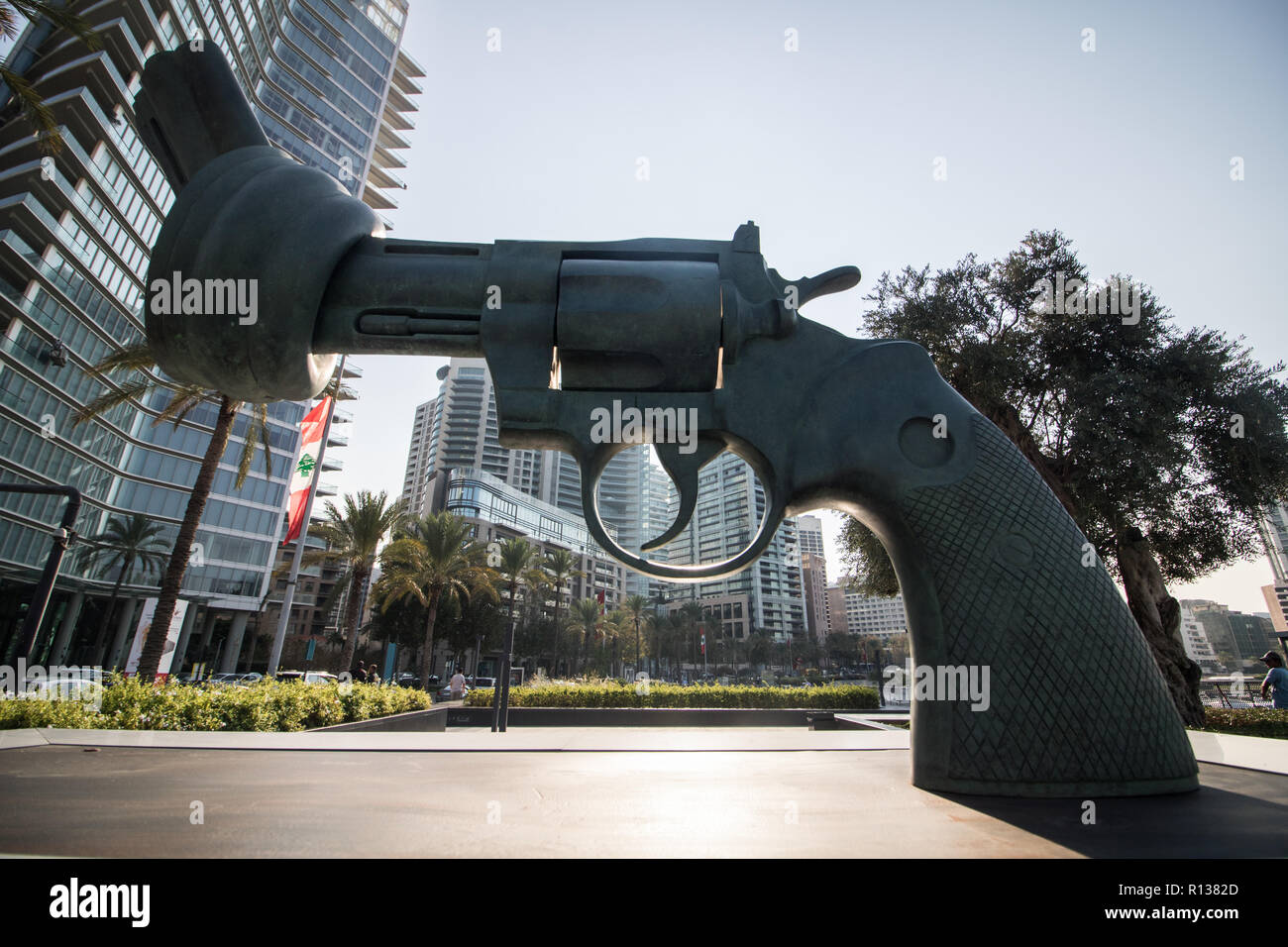 Beirut Lebanon. 9th November 2018. A large sculpture in Zaitunay Bay ...