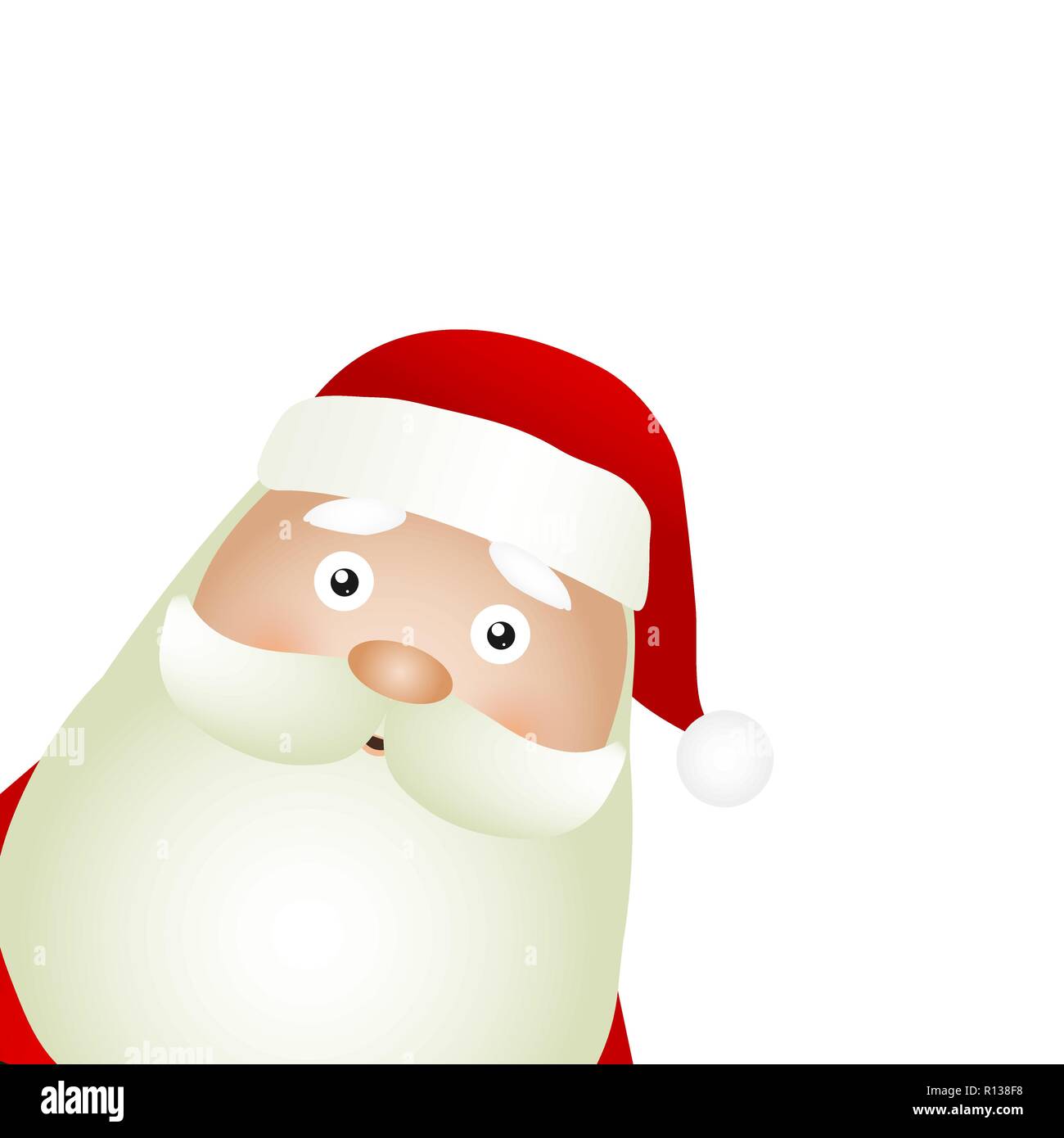 Santa Claus standing on a white background, vector Stock Vector Image ...